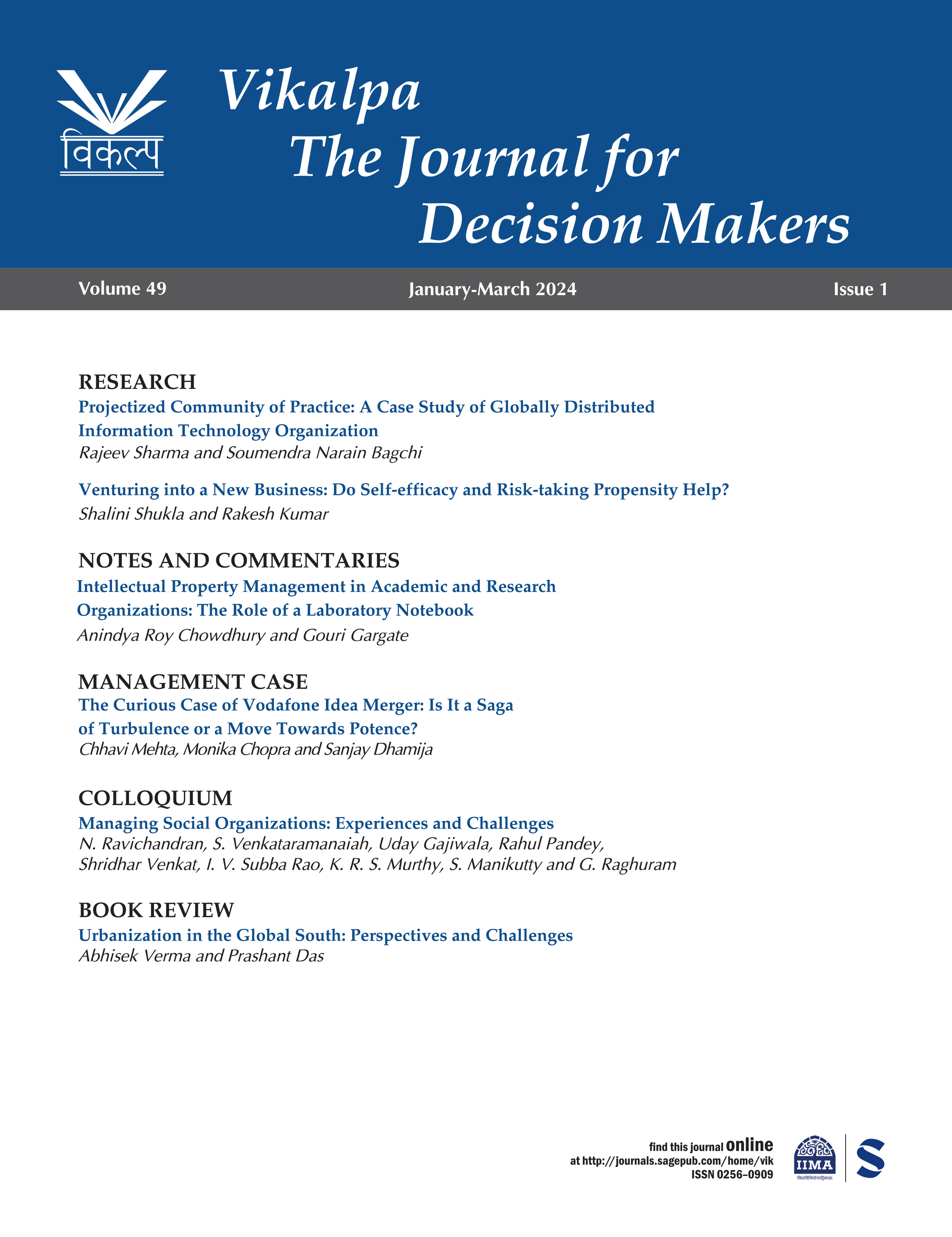 Vikalpa: The Journal for Decision Makers